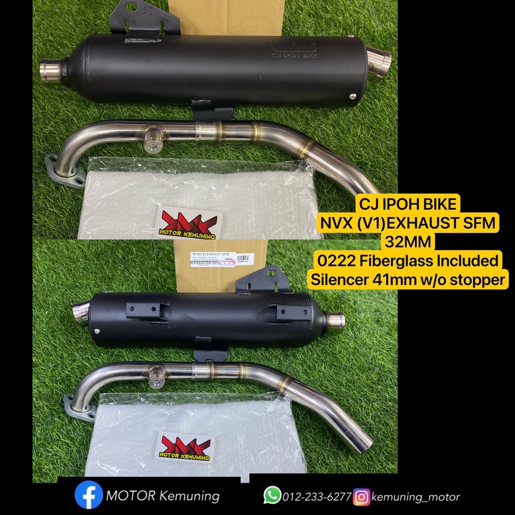 CJ IPOH BIKE EXHAUST SCT SFM SFB NVX NVX155 AEROX AEROX155 28MM 32MM 35MM EKZOS PAIP EKZOS PIPE ...