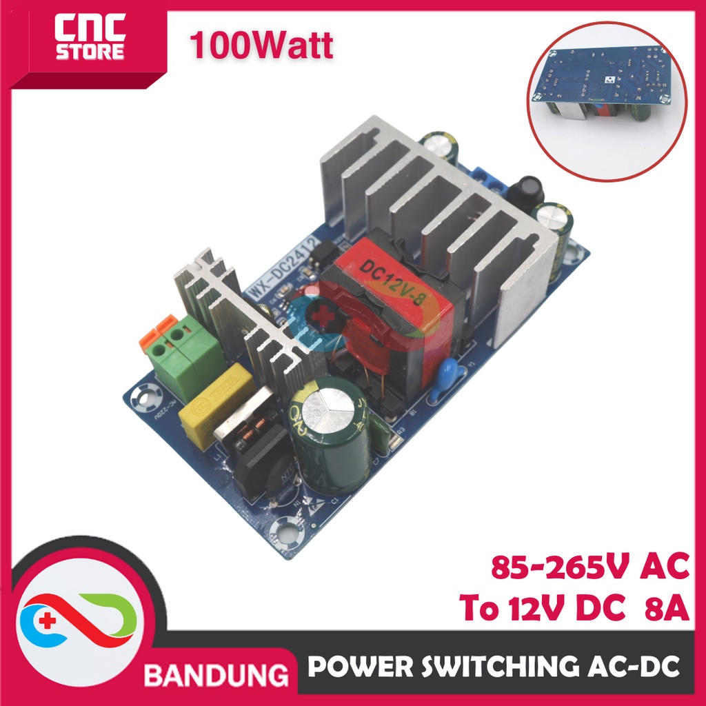 Module POWER SUPPLY SWITCHING AC TO DC 100W 85-265V AC TO 12VDC 8A ...