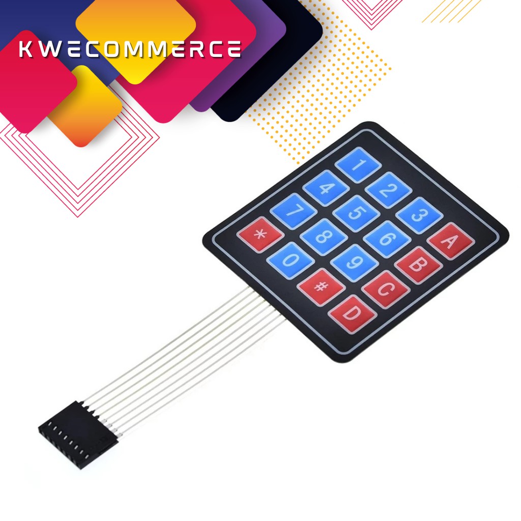 Arduino 16 Button 4x4 Matrix Waterproof Touch Membrane Keypad Shopee