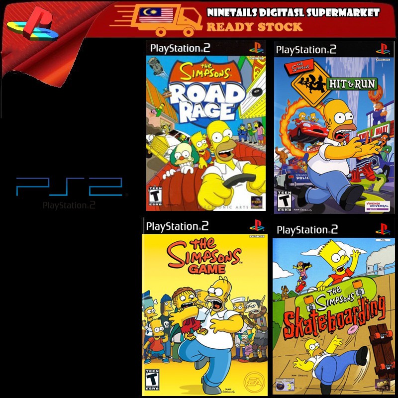 🎮 PS2 CD GAMES / The Simpsons - Hit _ Run / Road Rage / Skateboarding ...