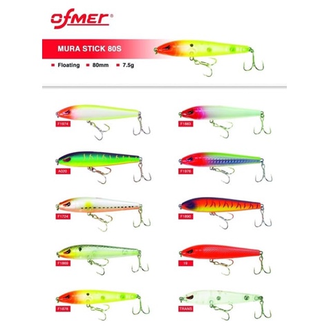 Ofmer Mura Stick Floating Pencil Lure 80MM | Shopee Malaysia