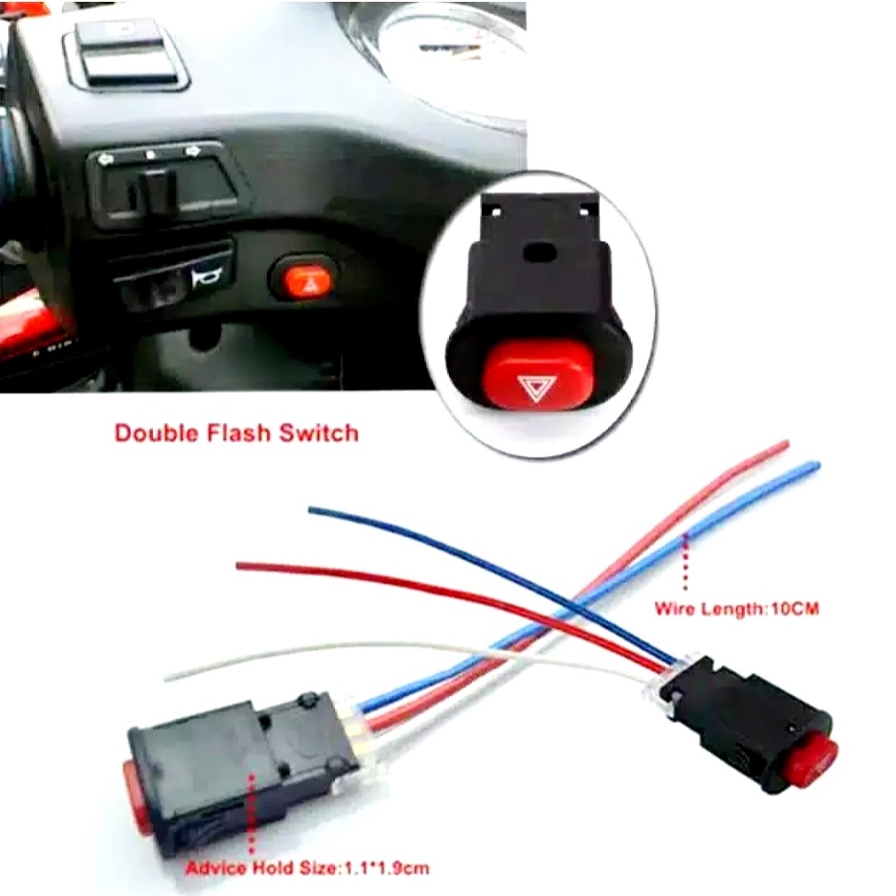 TOMBOL Hazard Light On Off Button Switch / Motorcycle Hazard Switch ...