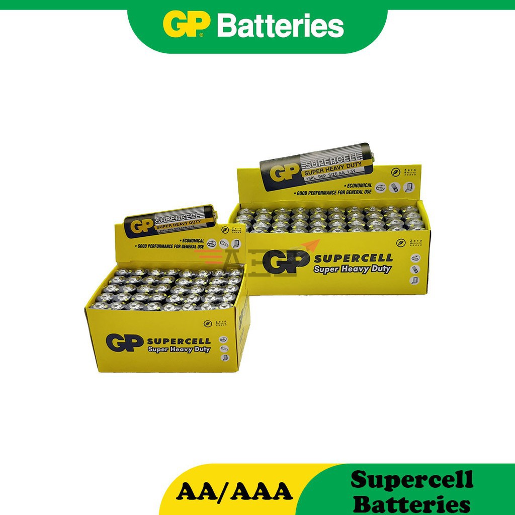 Original GP Supercell Super Heavy Duty AA/AAA Battery | Shopee Malaysia