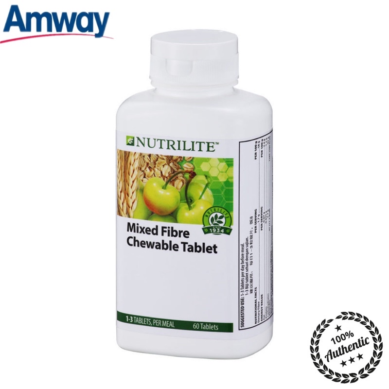 Amway-Nutrilite Mixed Fibre Chewable Tablet 60 tablet | Shopee Malaysia