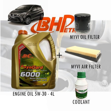 (100% Original Oil)NEW MYVI PACKAGE- BHP Engine Oil Syngard 6000ECO (5W ...