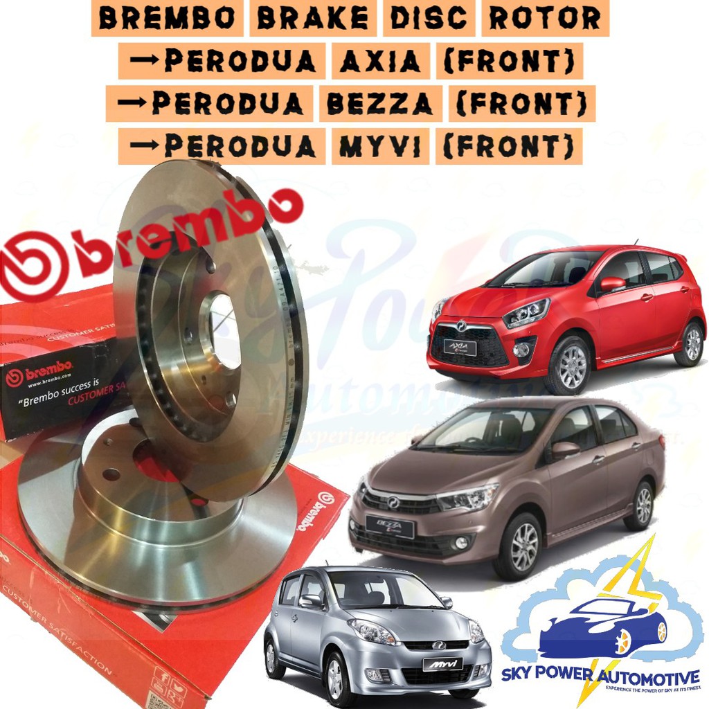 BREMBO PERODUA AXIA / PERODUA BEZZA / PERODUA MYVI BRAKE DISC ROTOR ...