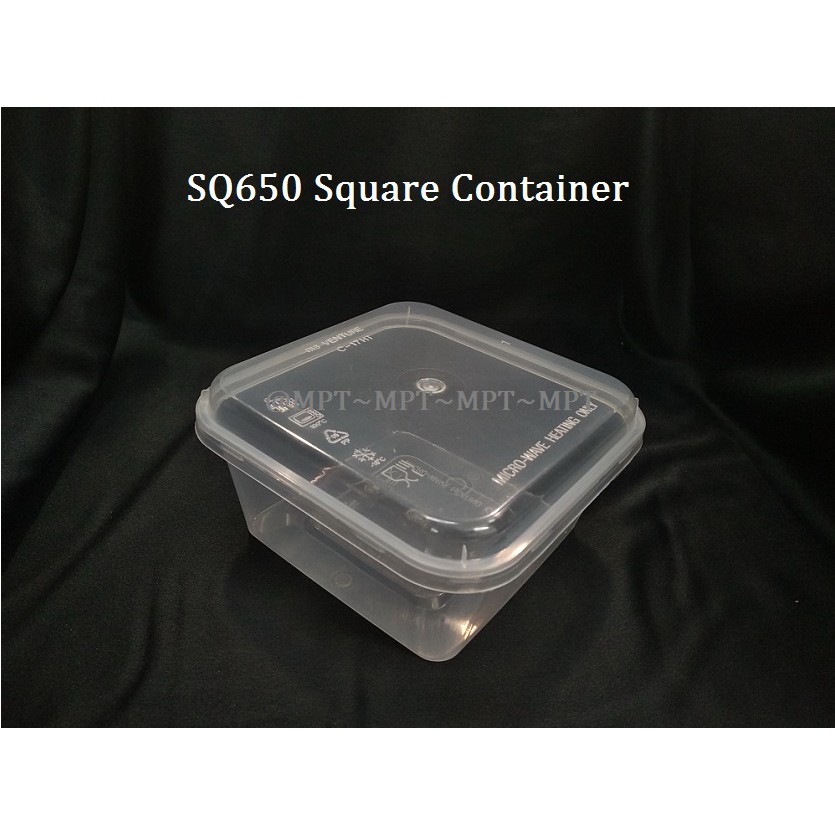 SQ650 Square Microwave Food Container with Lid (25pcs) / Bekas Makanan ...