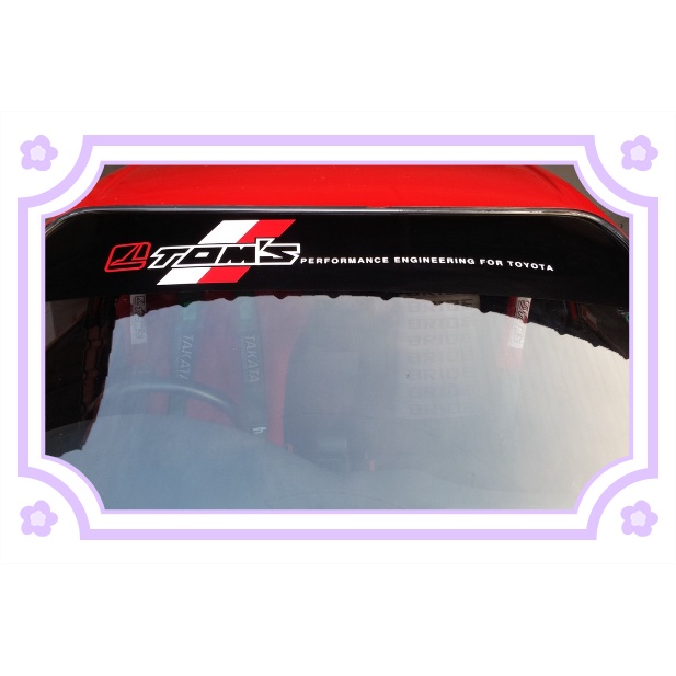 CAR STICKER TOMS TOM'S TOYOTA SEG AE80 AE92 AE101 AE111 VIOS YARIS WISH ...