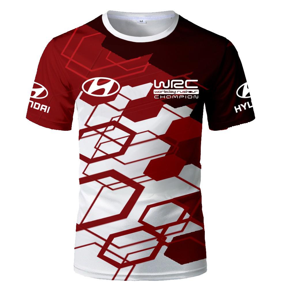 WRC Hyundai T-Shirts Rally Racing Car 3D Print Streetwear Men Women ...