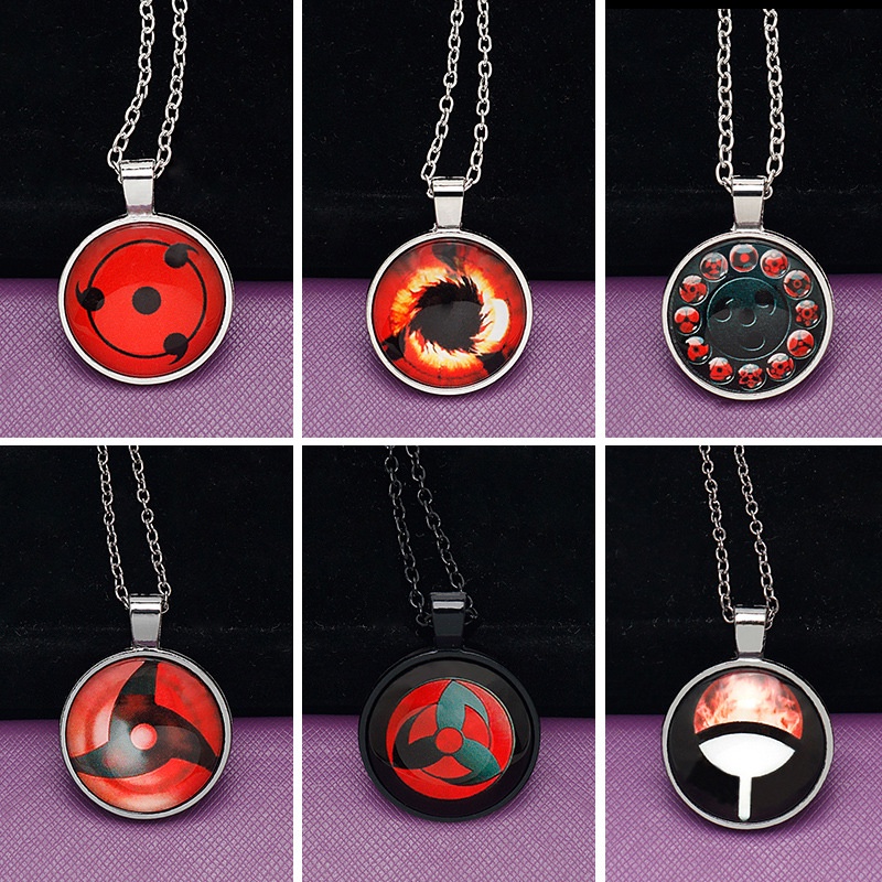 New Anime Naruto Sharingan Necklace For Men Chain Jewelry Accessories ...