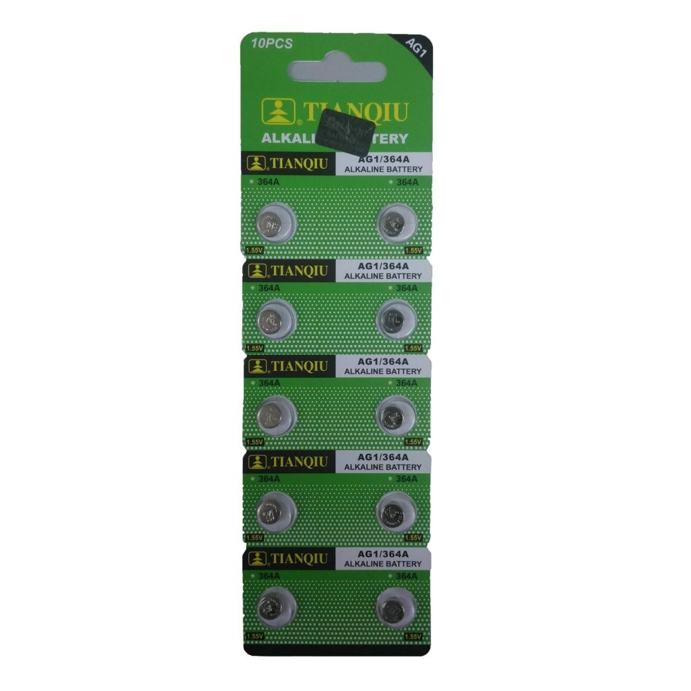 1 Pack (10 Pieces) AG1/ 364A/SG1/LR60 Alkaline Cell Button Battery ...