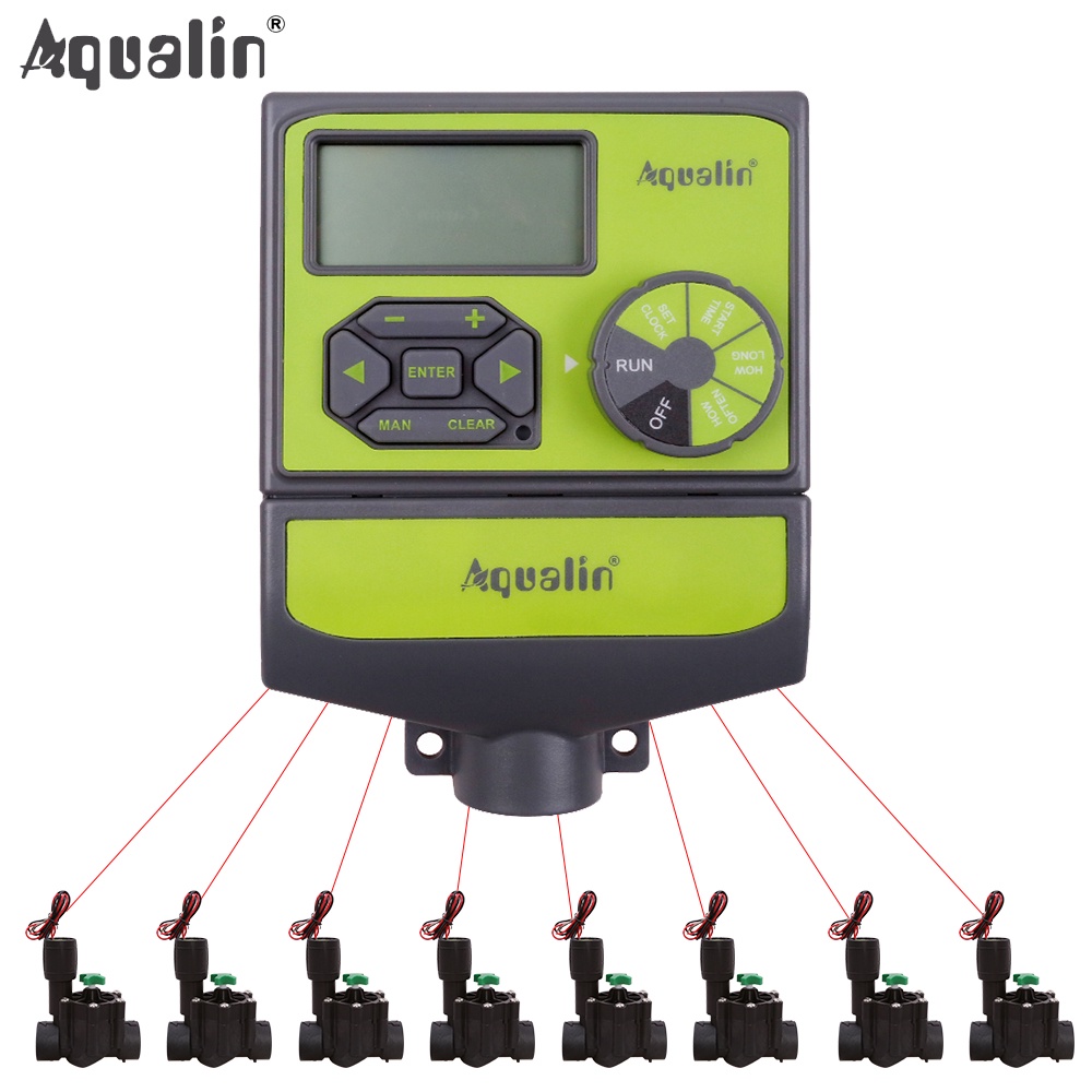 Aqualin 8 Stations Garden Automatic Irrigation DC 3V Input Controller ...