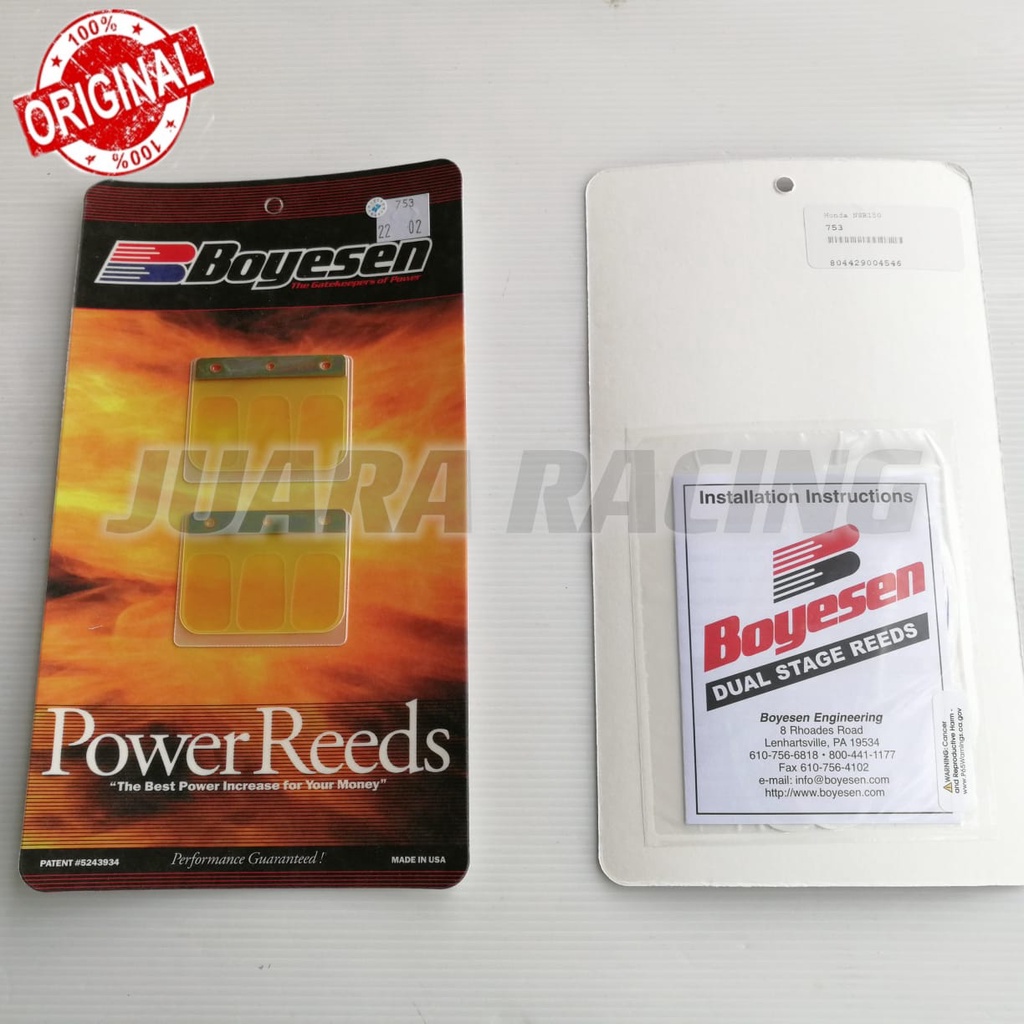 NSR150 POWER REEDS / REED VALVE PLATE (753) 100% ORIGINAL FROM BOYESEN ...