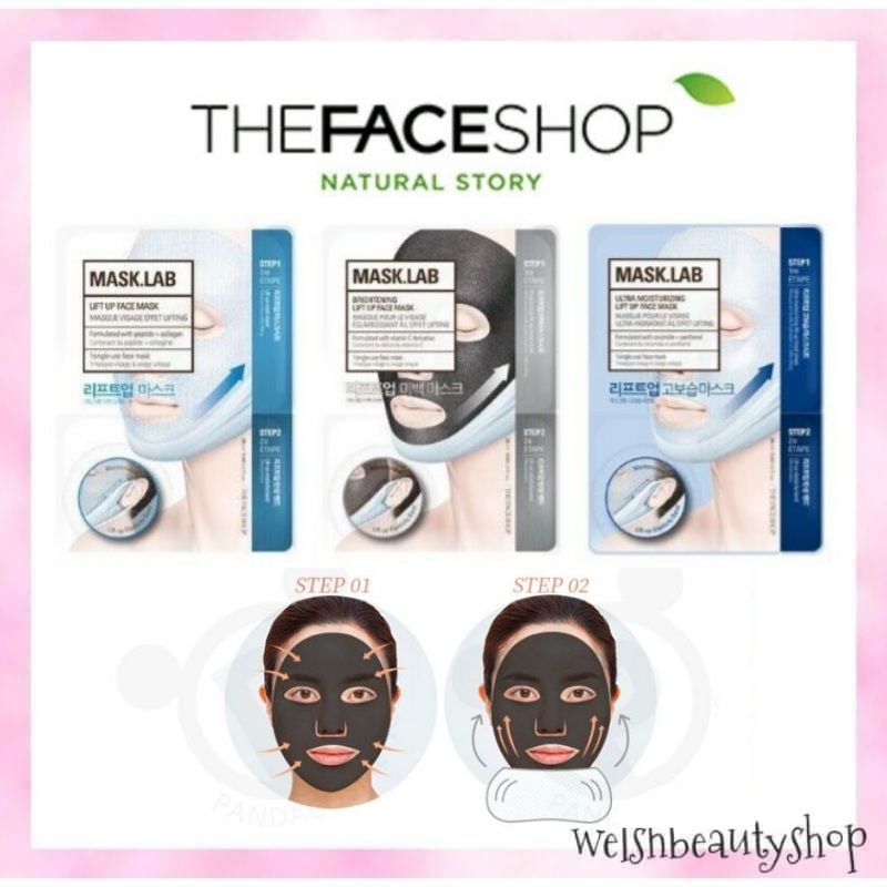 🔥THE FACE SHOP🔥 MASK. LAB 3 TYPES (Brightening/Ultra-moisturizing/Lift ...