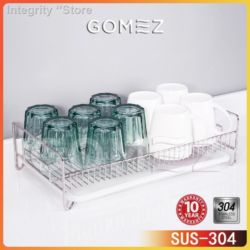 ♕GOMEZ Glass and Cup Rack Stainless Steel Multipurpose Fruit Tray SUS ...