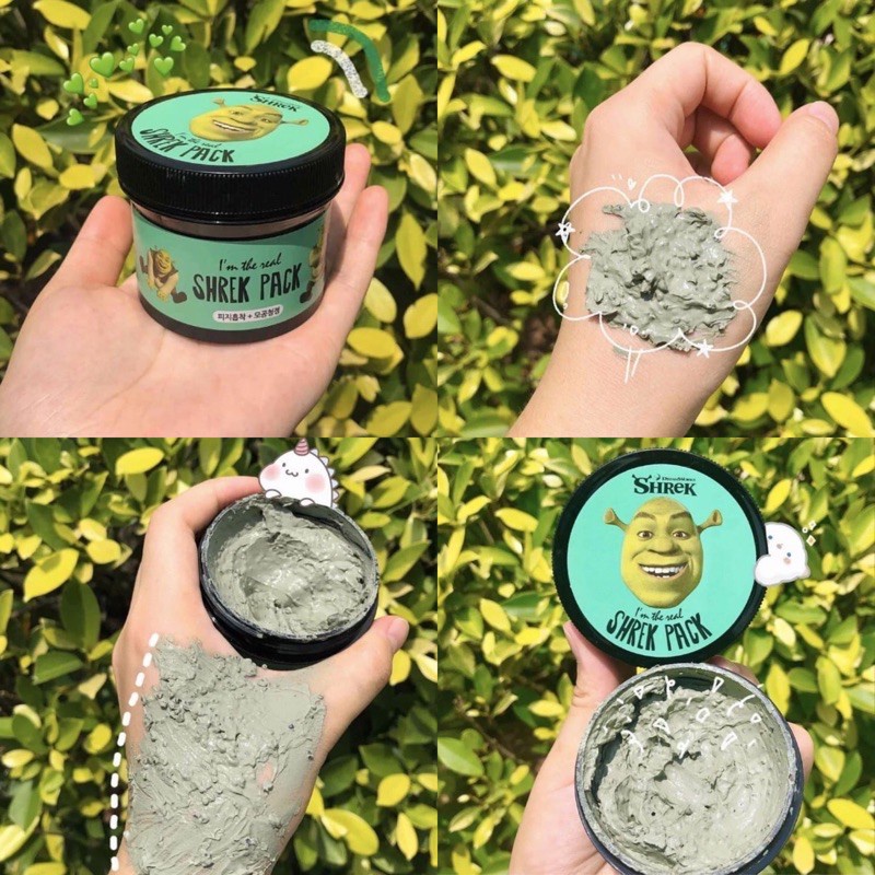 Dreamworks I'm The Real Shrek Pack Soothing Mint Clay Mask | Shopee ...