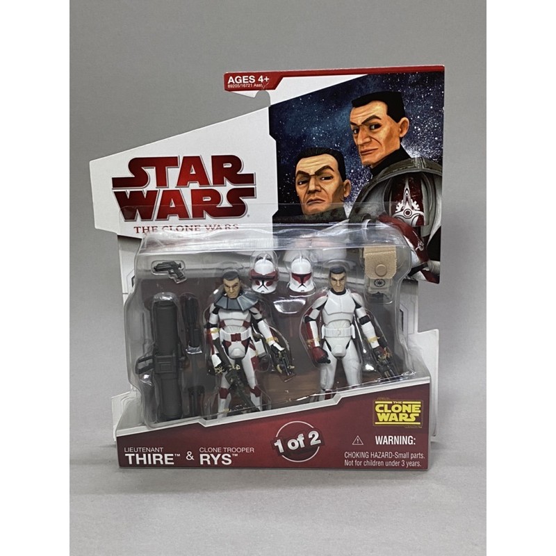 Hasbro 3.75 Inches Star Wars The Clone Wars Lieutenant Thire & Clone ...