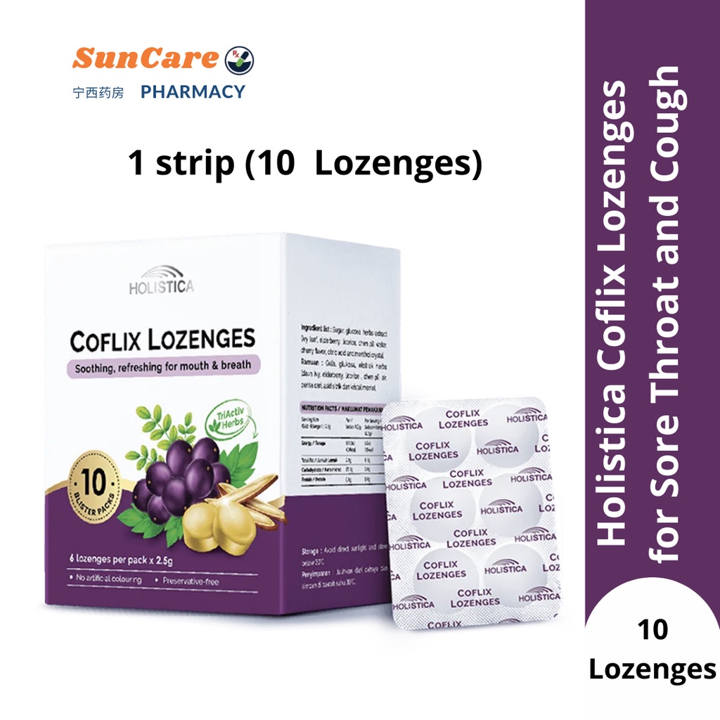 Suncare Pharmacy Holistica Coflix Lozenges BOX {6'S x10 BLISTER PACKS ...