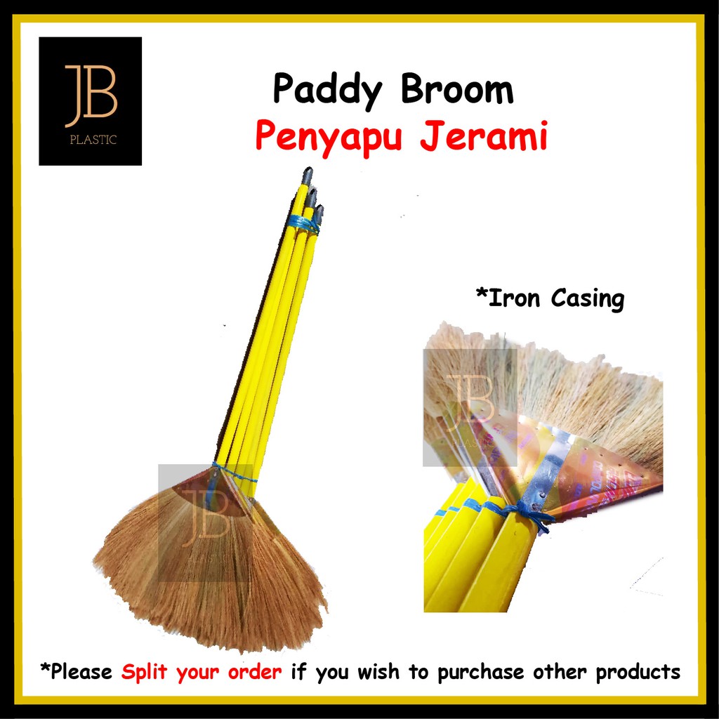 Penyapu Jerami Heavy Duty Papan Besi With Iron Casing Paddy Broom ...