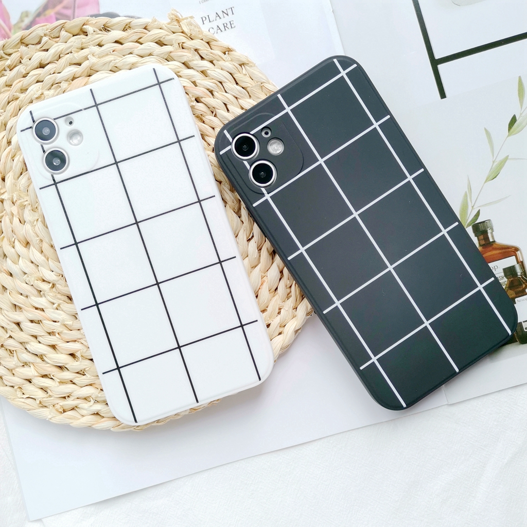 Black white plaid lattice Simple beauty compatible for iphone case 6 6s ...