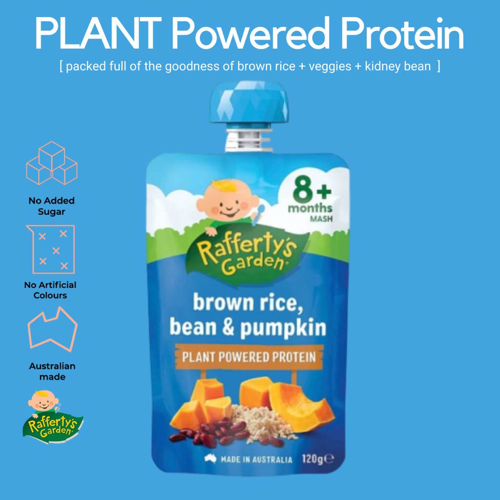 Rafferty's Garden Brown Rice, Bean & Pumpkin Baby Puree Mash [Exp: Sept ...