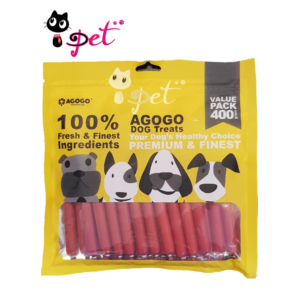 Agogo Dog Treats Sausage LAMB & CHICKEN & SALMON(400g) | Shopee Malaysia