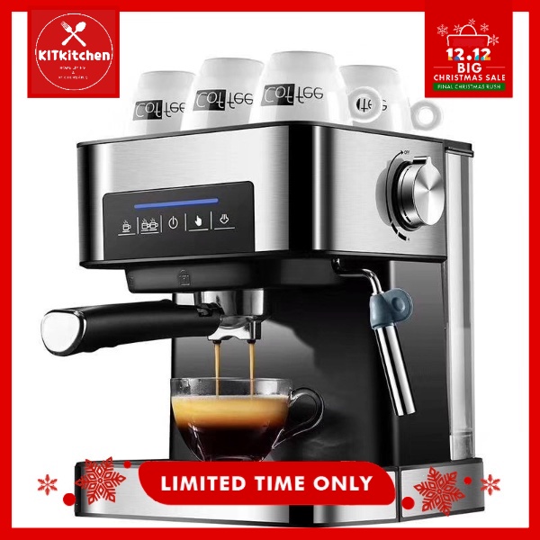 BEST 1.6L Coffee Maker Espresso Coffee Machine Built-In milk frothier ...