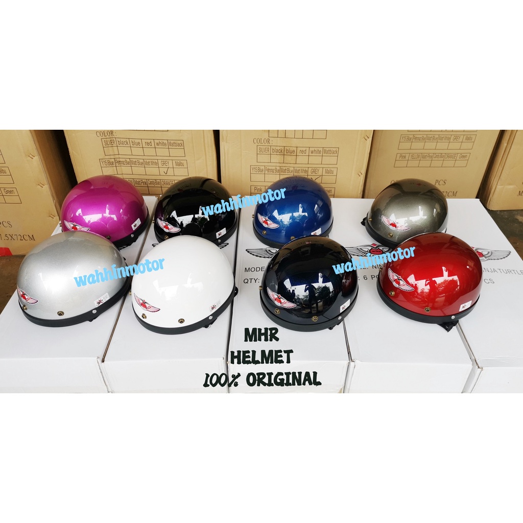 100% ORIGINAL MHR HELMET SEPARUH HALF CUT TOPI KURA KURA NINJA TURTLE ...