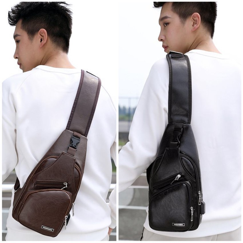 Conner Metal Chest Bag Men Travel Backpack Shoulder Women's Sling Bag ...