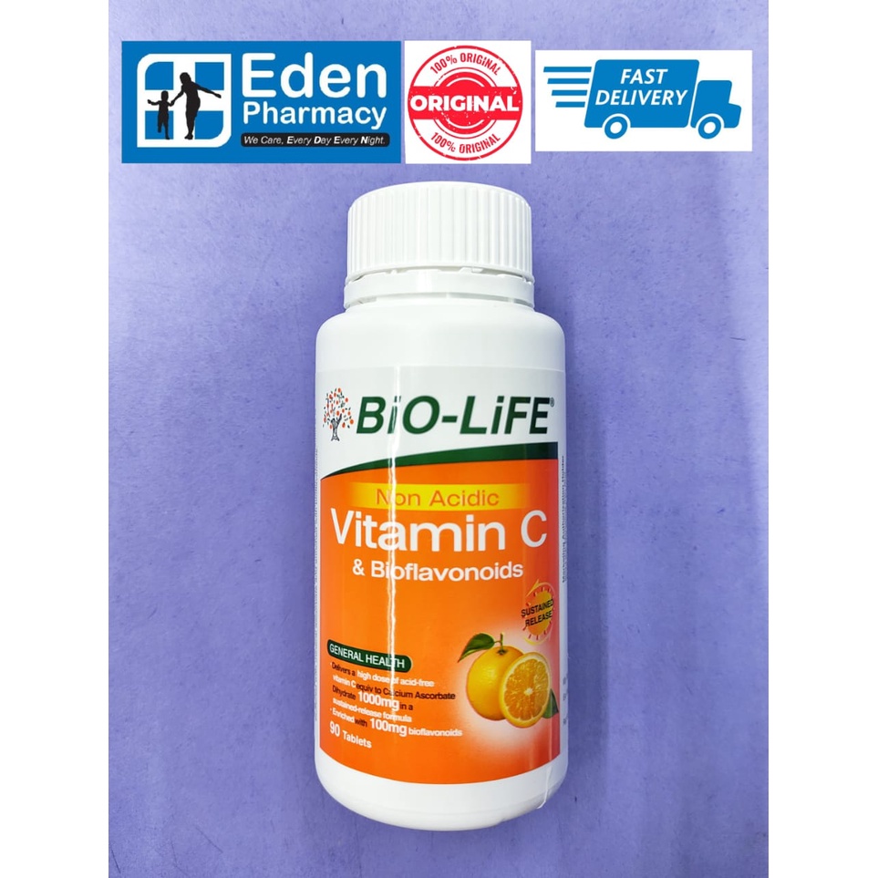 Bio-Life Non-Acidic Vitamin C & Bioflavanoids ( 90's ) BioLife , BiO ...