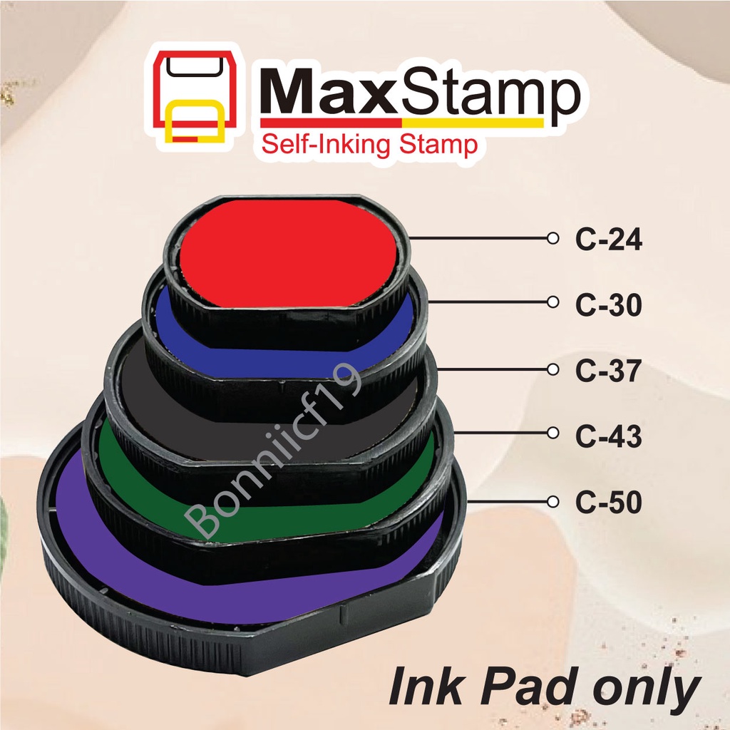 Rubber Stamp Self ink - Max Stamp C24 , C30 , C37 (SAME DAY SHIP) / Rubber Stamp murah / Self ...