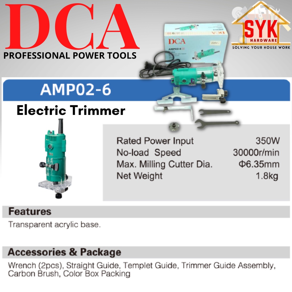 SYK (FREE SHIPPING) DCA Combo Set ASB100 Orbital Sander+ AMP02-6 ...