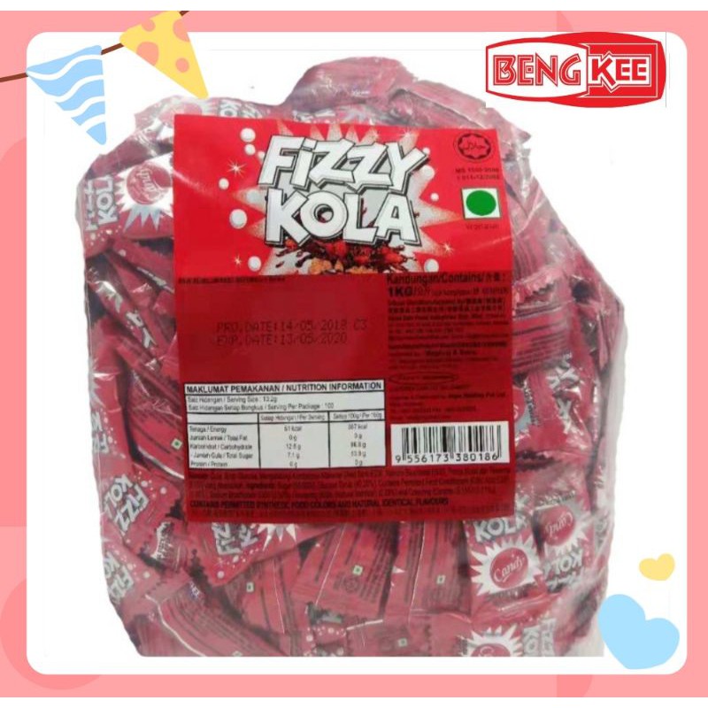 Beng kee🔥Fizzy Cola Candy 1kg / 400 pcs＋-🔥 | Shopee Malaysia