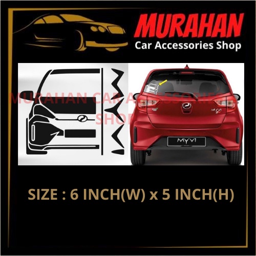 [READY STOCK] MYVI MG3 CAR LOGO DESIGN CAR STICKER KERETA STICKERS 3RD ...