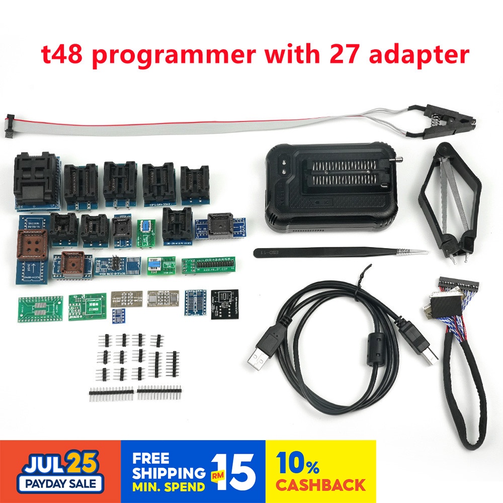 ⭐⭐⭐T48 Programmer XGECU [TL866-3G] V12.01 Support 28000+ ICs for SPI ...