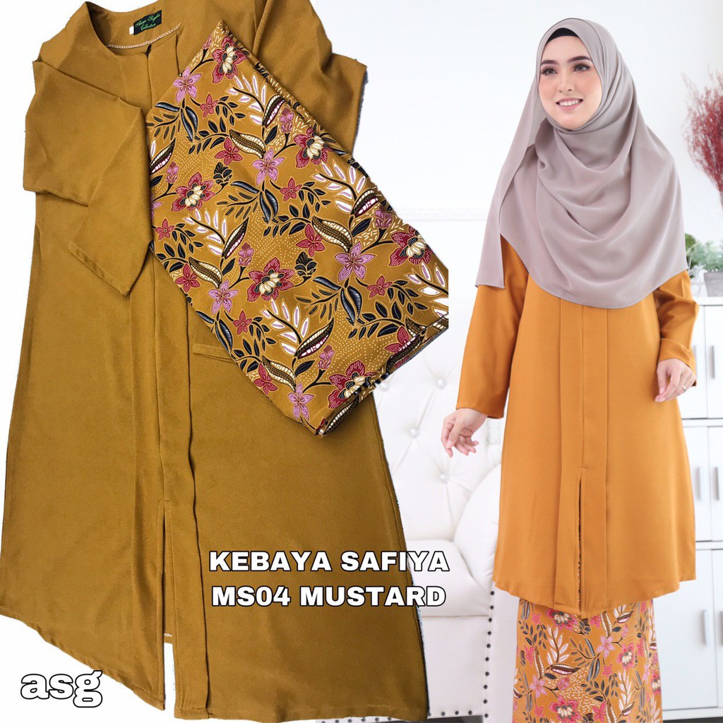 Safiya Baju Kebaya Kebarung Plus Size S - 5xl Kurung Moden Kebarong ...