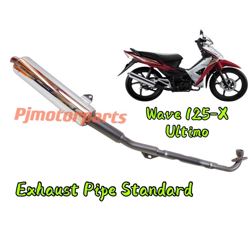 HONDA WAVE125-X WAVE125X ULTIMO - STANDARD EXHAUST PIPE / EKZOS PAIP MUFFLER CUTTING ORIGINAL ...