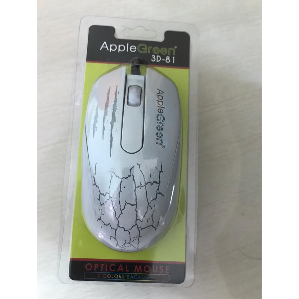 APPLE GREEN GAMING MOUSE 3D-81 With 7 Colors Backlight | Shopee Malaysia