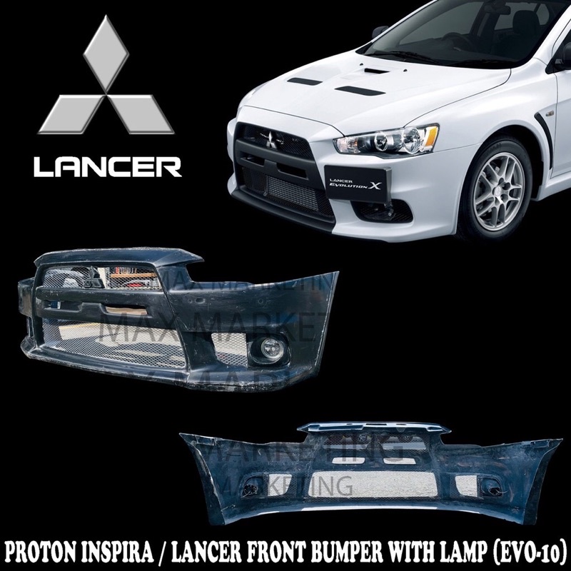 🔥READY STOCK🔥B1283 PROTON INSPIRA / LANCER FRONT BUMPER WITH LAMP (EVO ...