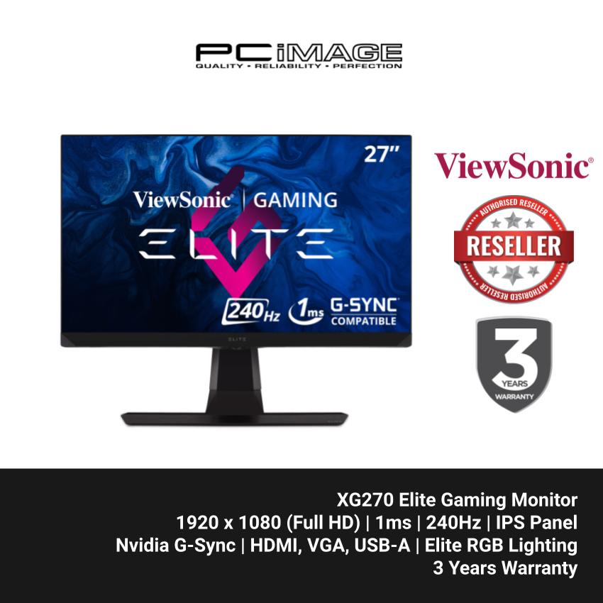 VIEWSONIC XG270 Elite 27" Gaming Monitor (1920 x 1080/ 1ms/ 240Hz/ hdmi ...
