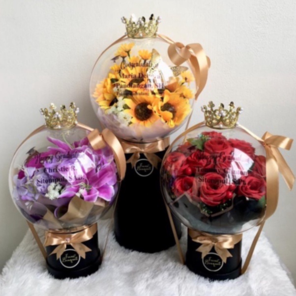 Premium Eternal Balloon/Balloon Box/Balloon Bouquet/Flower in Bubble ...