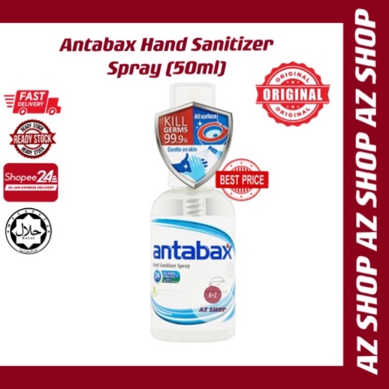 Antabax Hand Sanitizer Spray (50ml) 100% 洗手喷雾 🔥Readystock 🔥 | Shopee ...