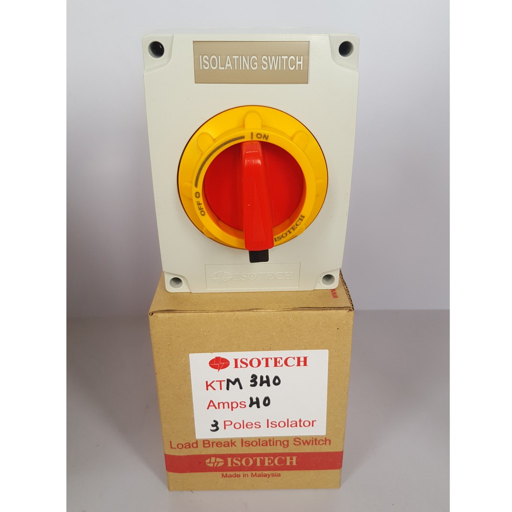 ISOTECH 16A~63A 3 Poles Isolator With PVC Enclosure KTM Series KTM316 ...