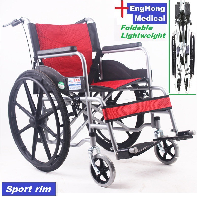 EngHong Lightweight Wheelchair 22inch wheelchair, 22 Big Rim Wheelchair ...