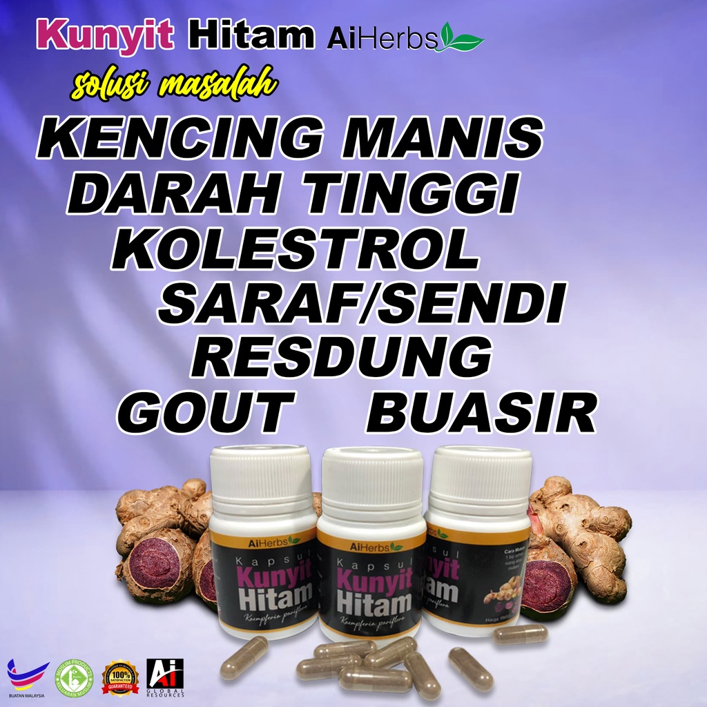 100% KAPSUL KUNYIT HITAM BLACK GINGER ASLI | Shopee Malaysia
