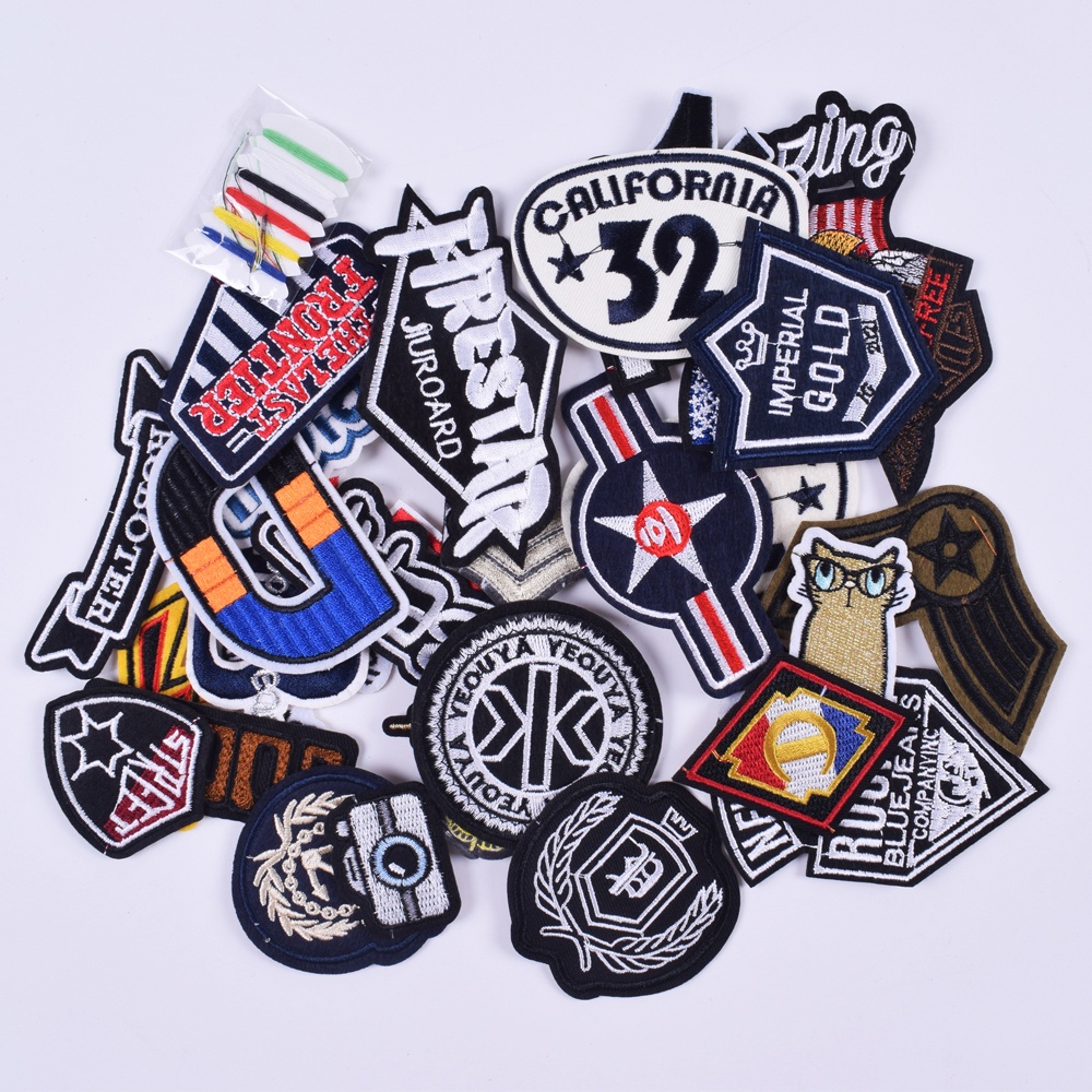 30Pcs Mixed Iron on Patches For Clothing Shirt Jacket Embroidered ...