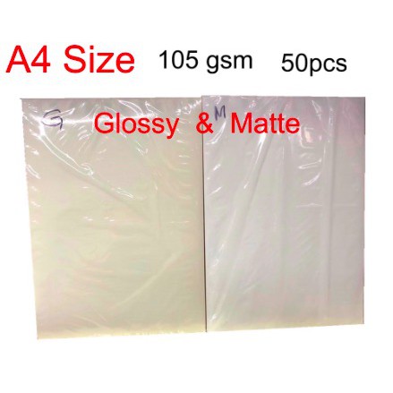 Printable Sticker Paper A4 Matte & Glossy 105gsm | Shopee Malaysia