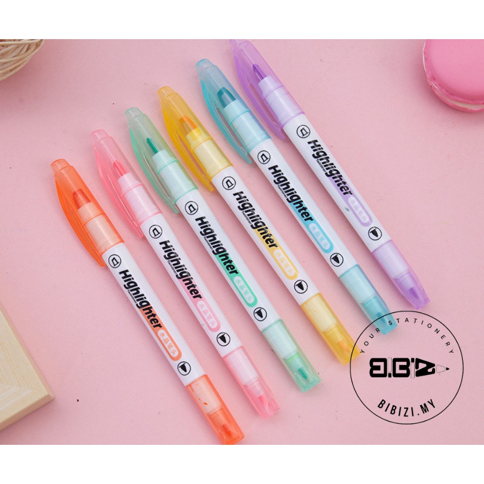 Deli 6 Colors Pastel Color Highlighters Text Liner Check Liner ...