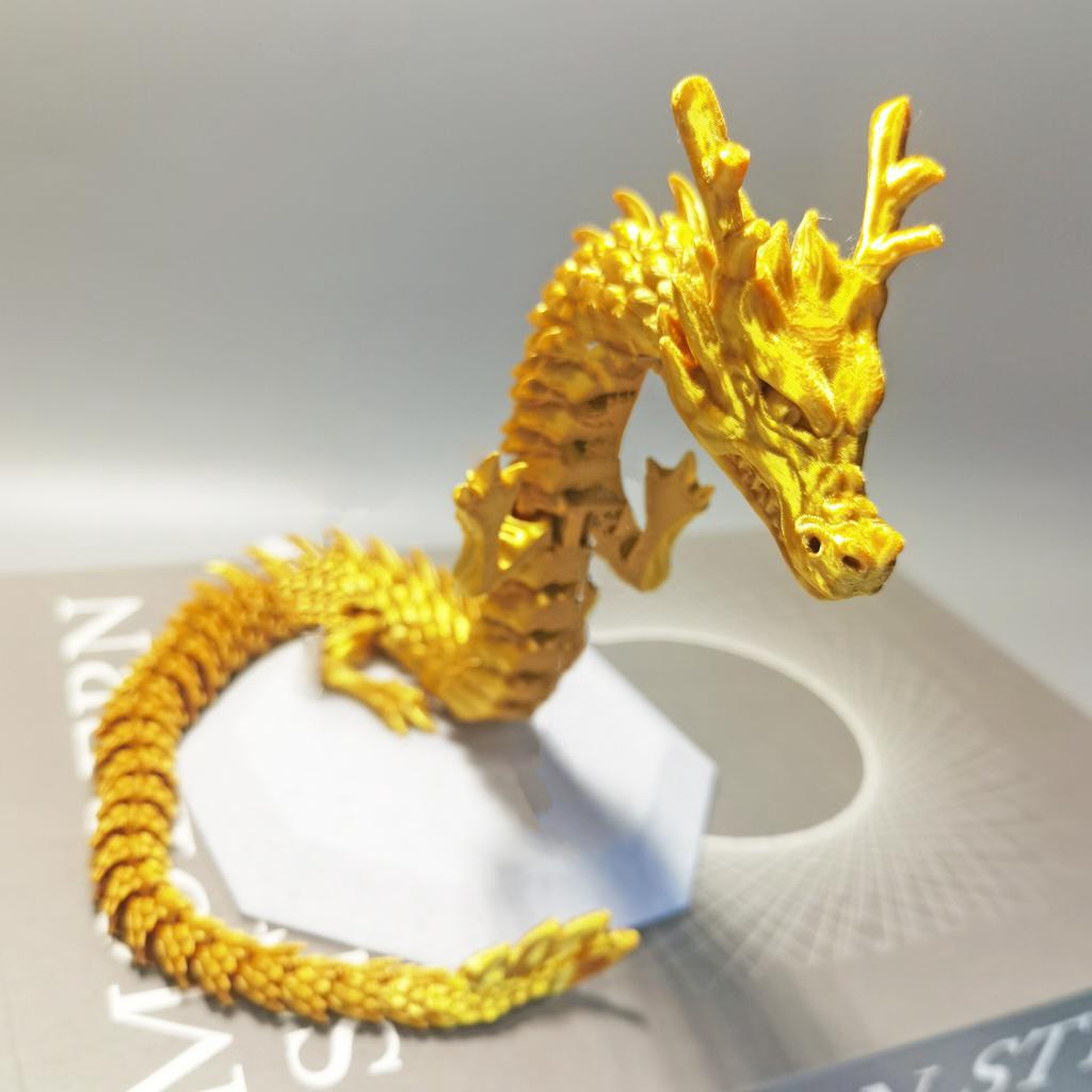 1 Piece 3D Printing Chinese Dragon, 32CM42CM Rotating Hinged Dragon ...