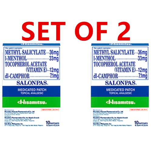 (SET OF 2 ) SALONPAS Medicated Patch (10 Patches) | Shopee Malaysia